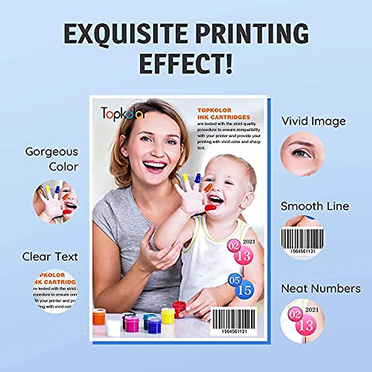 Topkolor Compatible Ink Bottle for 522 T522 Refill Ink for ET-2720 ET-2800 ET-2803 ET-2710 ET-4700 ET-4800 ET-1110 Printer, 4-Bottle