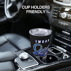 JIESAJ Child Abuse Awareness Insulated Tumbler 20oz Car Cup For Man'S Womans Insulated Tumbler