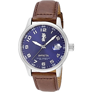 Invicta Men's 15254 I-Force Blue Dial Dark Brown Leather Watch