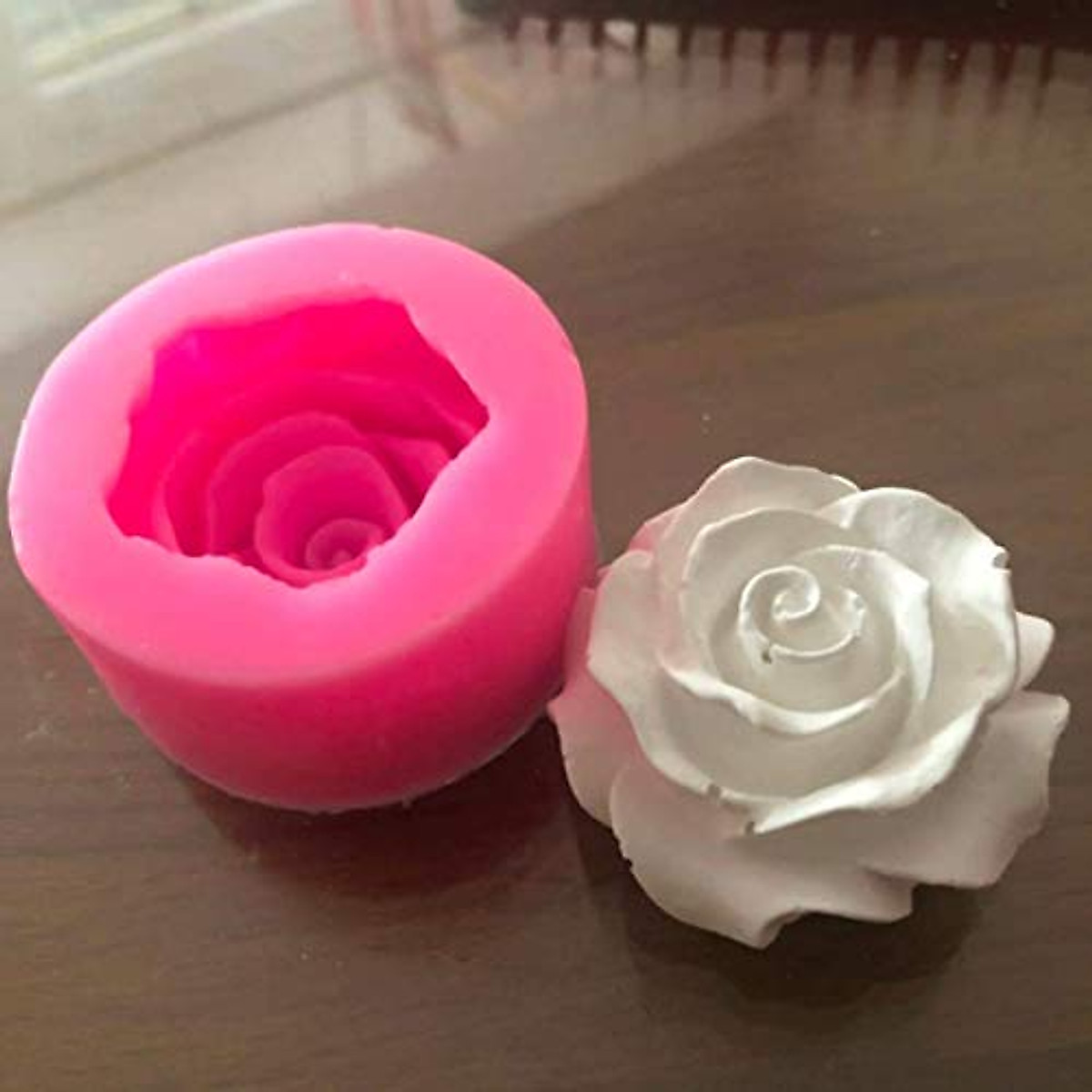 BeeSpring Flower Bloom Rose Shape Silicone Fondant Soap 3D Cake Molds Cupcake Jelly Candy Chocolate Decoration Baking Tool Mould