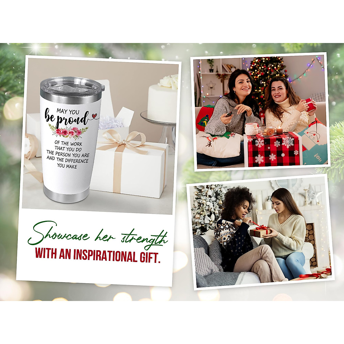 OASSIE Inspirational Gifts for Women - 20 oz Stainless Steel Insulated Coffee Tumbler With Lid - Mothers Day Teachers Day Birthday Appreciation Thank You Gifts for Coworkers Teachers Friends