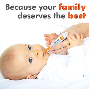 Konquest KDT-1201 Best Digital Medical Thermometer, Highly Accurate and Fast, Easy to Use, 10 Second Reading. Detect Fever Quickly - Oral Armpit and Rectal Thermometer for Babies Children and Adults