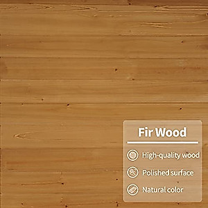 MCombo Large Outdoor Storage Cabinet with 3 Shelves, Oversize Outside Tool Storage Shed with Lock, Tall Garden Shed with Floor for Backyard and Patio (39.4x25.2x80.3 inch) 1998 (Natural)