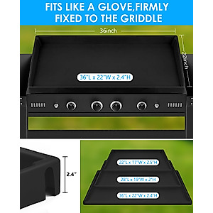 shuangjishan Blackstone Silicone Griddle Mat: 28 Inch Griddle Cover Full Edge Protective Blackstone Grill Cover Outdoor Griddle Mat Accessories for BBQ,Black