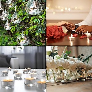 50-Pack Tea Lights Candles,White Unscented Smokeless Votive Little Candles for Anniversaries,Wedding,Birthdays,4 Hours