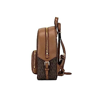 Michael Kors Jaycee XS Mini Convertible Backpack MK Signature Crossbody (Brown)