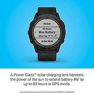 Garmin Enduro, Ultraperformance Multisport GPS Watch with Solar Charging Capabilities, Battery Life Up to 80 Hours in GPS Mode, Carbon Gray DLC Titanium with Black UltraFit Nylon Band