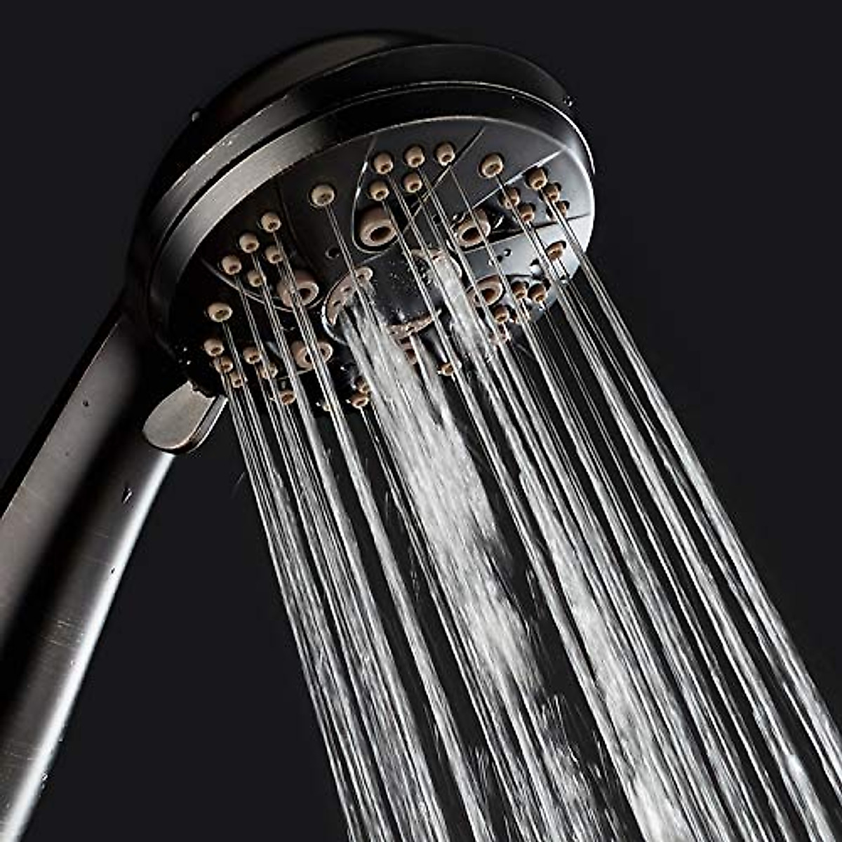 AquaDance Oil Rubbed Bronze High Pressure 6-Setting Hand Held Shower Head with Extra-Long 6 Foot Hose & Bracket – Anti-Clog Nozzles-USA Standard Certified-Top U.S. Brand