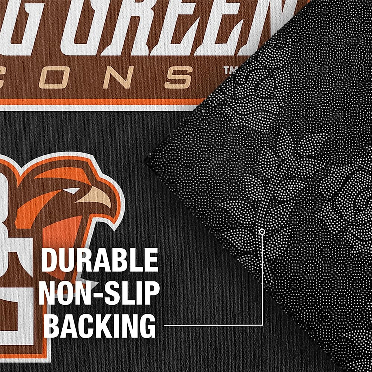 Campus Lab Bowling Green State University Anti-Slip Indoor Doormat, 20” x 31.5” Primary Mark, Floor Mat for Inside Entry Way/Back Door Garage Mudroom Home and Office, Low Profile