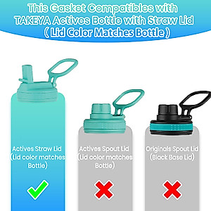 BOSORIO 4 Pack Gaskets Compatible with TAKEYA Actives Straw Lid Water Bottle 14oz 16oz 18oz 22oz 24oz 32oz 40oz, Replacement Rubber Seals Part for Straw Lid(Not for Spout Lid)