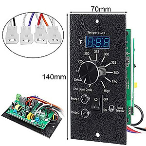 Digital Thermostat Kit for Traeger Control Panel Kit Parts Replacement, Upgrade Digital Thermometer Pro Controller Temperature Control Board for Traeger Pellet Grills, with Dual Meat Probes