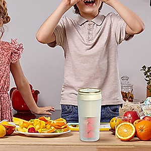 Blenders, Portable Smoothie Juices Blender, USB Rechargeable 300ml Juice Mixer with Four Stainless Steel Blades, Powerful Electric Motor Blender for Home, Sports, Outdoors Travel