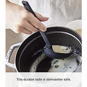 Yamazaki Home Tower Silicone Ladle - Ladle - Silicone, Black