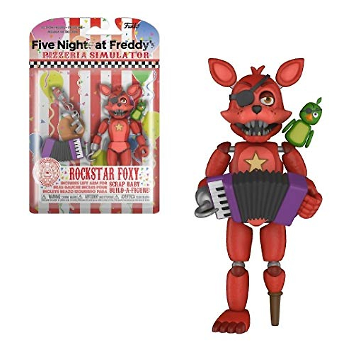 Funko Action Figure: Five Nights at Freddy's (FNAF) Pizza Sim: Rockstar Foxy Collectible - FNAF Pizza Simulator - Collectible - Gift Idea - Official Merchandise - for Boys, Girls, Kids & Adults