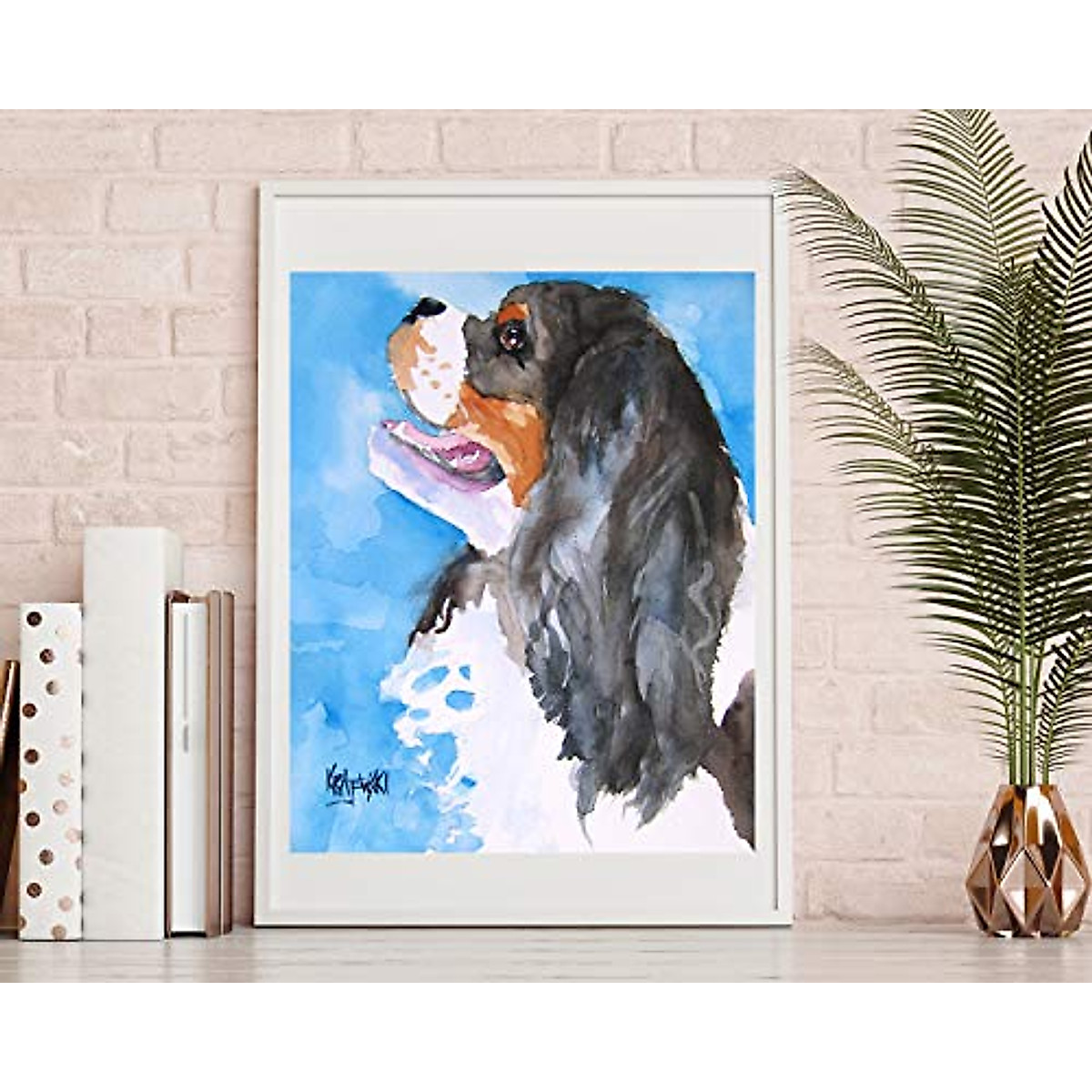 Cavalier King Charles Spaniel Art Print | Cav KC Gifts | From Original Painting by Ron Krajewski | Hand Signed Artwork in 8x10” and 11x14” Sizes