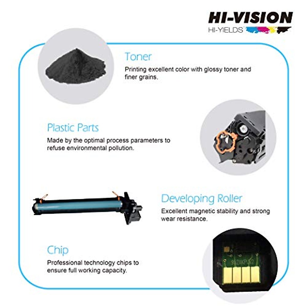 HI-VISION HI-YIELDS 2X Black Compatible Replacement for 78A 278A CE278A Toner Cartridge Used for P1566/P1567/P1568/P1569/P1606/P1607dn/P1608dn/P1609dn; M1530/M1536dnf/M1537dnf/M1538dnf/M1539dnf