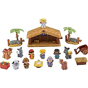 Fisher-Price Little People Deluxe Christmas Story, Nativity Playset with Light, Music and Figures for Toddlers Ages 1 and Up