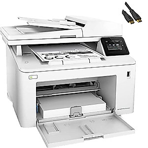HP Laserjet Pro MFP M227fdw All-in-One Wireless Laser Printer, Print Scan Copy Fax, Auto 2-Sided Printing, 30 ppm, 1200 x 1200 dpi, Compatible with Alexa, Ethernet - with Wulic Printer Cable