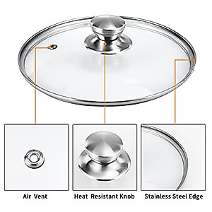 Pots and Pans Set 5-Piece, Ultra-Clad Pro Stainless Steel Cookware Set,Works with Induction/Electric and Gas Cooktops, Nonstick, Dishwasher