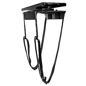 Mount-It! Under Desk CPU Mount with Adjustable Straps, Computer Tower Holder with Sliding Track and 360 Degree Swivel, 22 Lb Capacity, Black