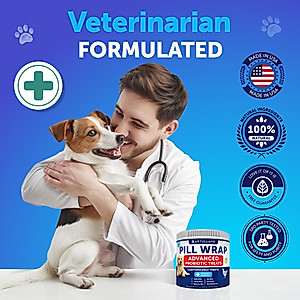 Pill Paste for Dogs - Pill Wrap for Dogs - Wrap a Pill for Dogs - Pill Wrap Masker Treats for All Breeds & Ages - Soft Dog Treats to Hide Pills, Capsules, Tablets - Chicken Flavor - 60 Servings