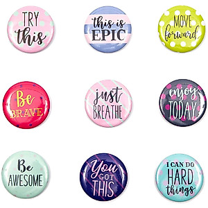 Paper Junkie 18 Pack Inspirational Quote Decorative Magnets for Fridge Refrigerator Locker