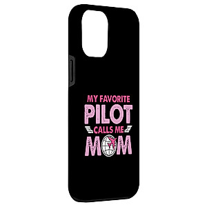 iPhone 14 Pro Max Pilot Calls Me Mom Airplane Aviation Helicopter Graphic Case