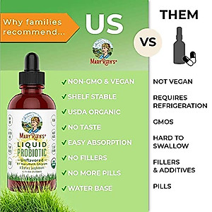 Liquid Multivitamin Raspberry & Liquid Probiotic 4oz Bundle by MaryRuth’s | Vegan Vitamin A, B, C, D3, E & Amino Acids | Immune, Digestion, Focus & Energy Support | Gut Health Supplement.