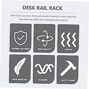 NOLITOY 4 Pairs Keyboard Rails Work Desk Accessories Table Tray Plastic Stand Keyboard Rack Keyboard Tray Under Desk Slide Computer Drawer Tray Steel Drawer-Design Rack Heavy Ball Office