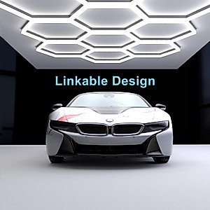 Lightdot 4FT 3.5IN Linkable LED Shop Light, 300W (6 * 50W) 42000LM 5000K Flushmount and Hanging (Three Directions Connect&Linear Install) LED Shop Lights for Car Wash Room Car Repair Shop-6Pack