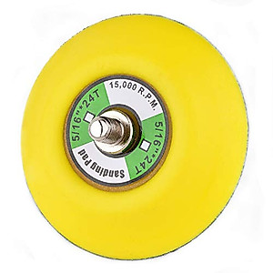 3-Inch Dual-Action Hook & Loop Fastener Flexible Backing Plate, 3" Polishing Pad with 5/16"-24 Threads