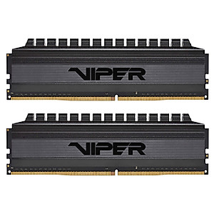 Patriot Viper 4 Blackout DDR4 RAM 64GB (2X32GB) 3200MHz CL16 1.35v UDIMM Desktop Gaming Memory Kit Compatible with XMP - PVB464G320C6K