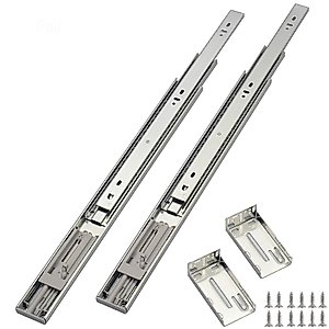 OCG Soft Close Drawer Slides 22 Inch (5 Pairs), Full Extension Ball Bearing Side Mount Drawer Slides for Cabinets with Face Frame, with Rear Mounting Brackets
