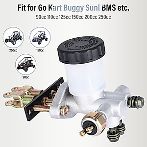 AuInLand Hydraulic Brake Master Cylinder, Go Kart Master Cylinder, for 90cc 110cc 125cc 150cc 200cc 250cc Go Kart