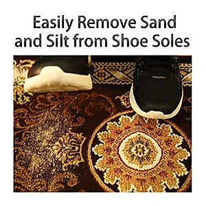 JUNCUIK Indoor Doormat Front Floor Door Rugs, 24”x 36” Super Absorbent Low Profile Mats, Non Slip Durable Inside Dirt Trapper Rug for Entryway, Machine Washable Front Door Mat, (Brown)