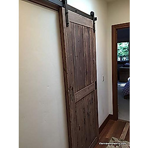 Sliding Barn Door Stained Brown