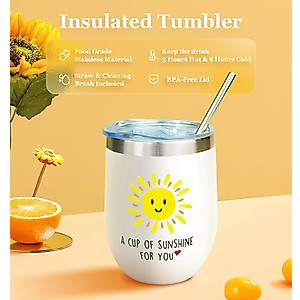 Sunflower Gifts for Women,Birthday Gifts for Women,Sending Sunshine Gift,Thank You Gifts,Care Package,Thinking of You Gifts for Women Mom Grandma Sister Best Friend,Graduation Gifts for Her