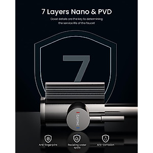 DAYONE Touchless Kitchen Sink Faucet with Soap Dispenser and Pull Down Sprayer, Stainless Steel High Arc Motion Sensor Touch Faucet for Kitchen Sink Smart Hands-Free Single Handle, Brushed Nickel