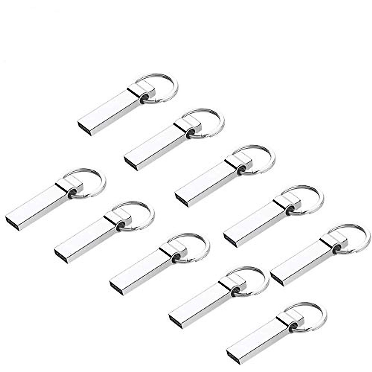 10 pcsMetal USB3.0 Flash Drive Memory Stick U Disk Digital Data Storage Thumb Stick USB Flash Drives (2.0/2GB)