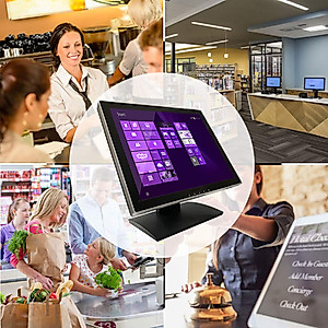 17 Inch Pro Capacitive LED Backlit Multi-Touch HDMI Monitor, 4:3 Display 1280 x 1024, True Flat Seamless Design Touchscreen, Great for Office, POS, Retail, Restaurant, Bar, Gym, Warehouse