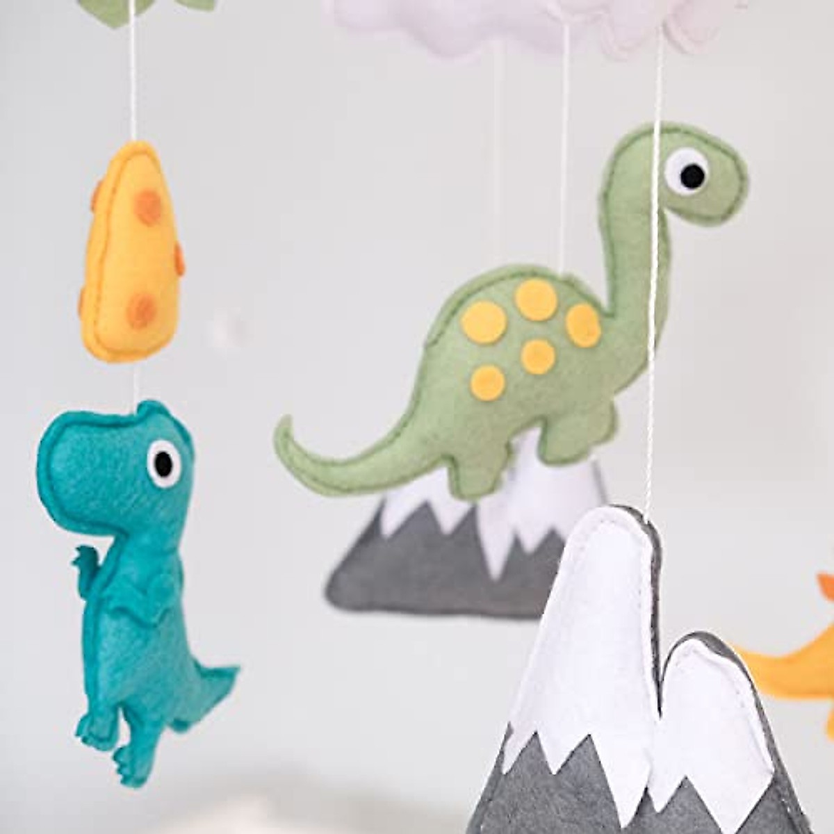 Vlokup Dinosaur Baby Crib Mobile, Dino Baby Mobile, Neutral Nursery Mobile Decoration for Pack N Play, for Baby Boy & Girl