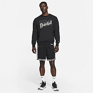 Nike Men Dri-FIT DNA+ Basketball Shorts (Large, Black/White/Black)