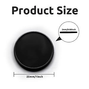 HAKITAROOM Set of 100 1 Inch Opaque Plastic Learning Counters Mini Poker Chips Game Tokens with Storage Box (1 Inch, Black)