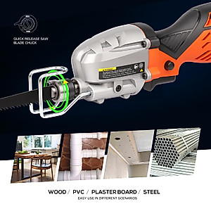 Yunirvana 5.0 Amp Variable-Speed Corded Reciprocating Saw - 3000spm for Versatile Cutting, 1/2" Stroke Length, Up to 4-1/2" Cutting Capacity for Wood and Metal