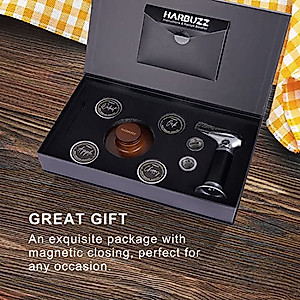 Cocktail Smoker Kit with Torch & Premium Gift Box, 15 Piece Whiskey Smoker Kit for Old Fashioned Cocktail Kit, Glass Cocktail Smoking Kit for Drinks, Bourbon Smoker Gift for Men, Husband, Father, Dad