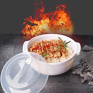 Cheeren 70oz/2L Microwave Ramen Cooker Noodle or Soup Bowl ，Perfect for Breakfast, College Dorm Essentials for Boys Girls,Office, Dishwasher-Safe (Large)