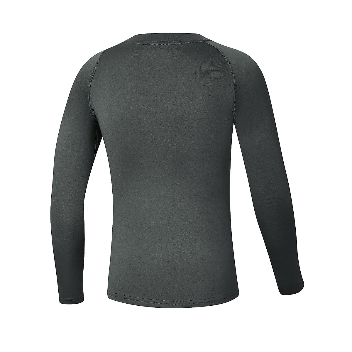 Willit Youth Boys' Compression Thermal Shirts Fleece Baselayer Long Sleeve Girls' Kids Football Soccer Undershirts Gray M