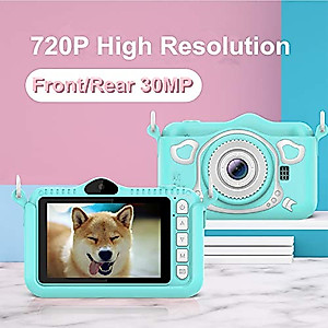 Niaviben Small Digital Camera for Kids Multi-Functions Digital Camera Toy 720p Hd Dual Lens 2.8-inch Screen Camera Gifts for Childrens Blue