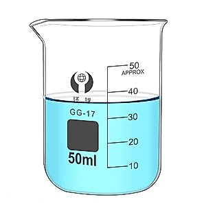 KNMNIU 50ml Low Form Glass Beaker, 3.3 Borosilicate Glass Graduated Printed Scale Measuring Cups with Spout for Kitchen Lab Liquids,4 PACK