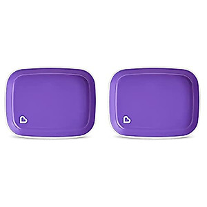 Munchkin® Splash™ Toddler Plate, Purple (Pack of 2)